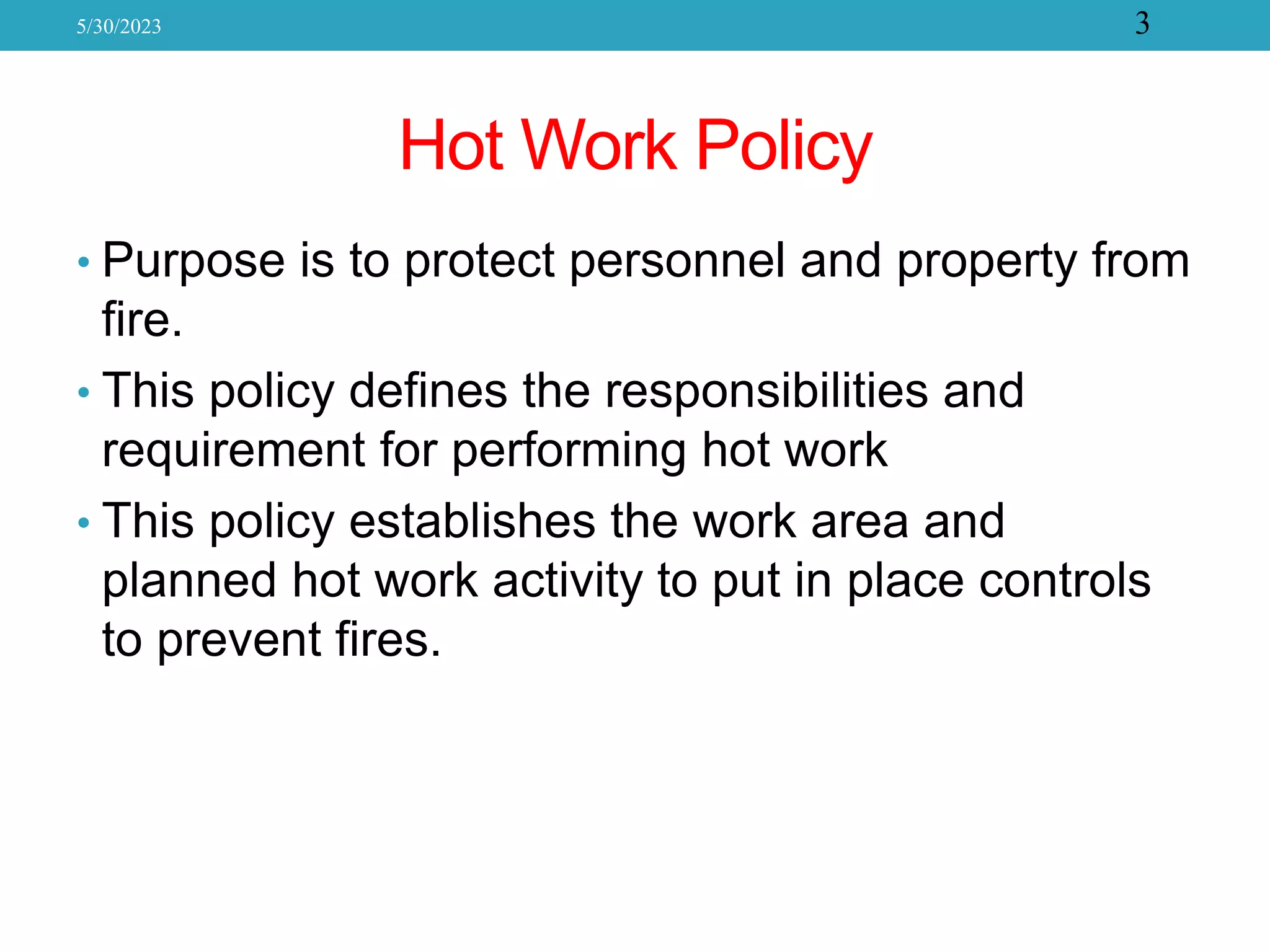 Hot Work | PPTX