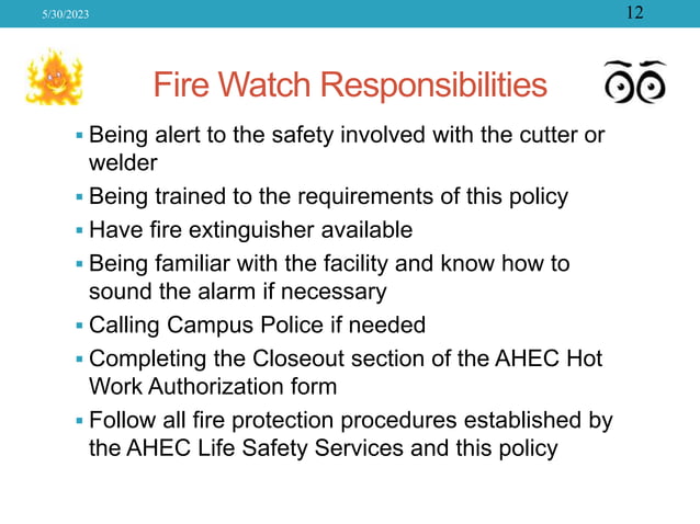 Hot Work | PPTX | Medical Health