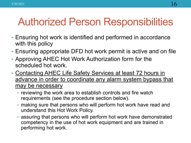 Hot Work | PPTX | Medical Health