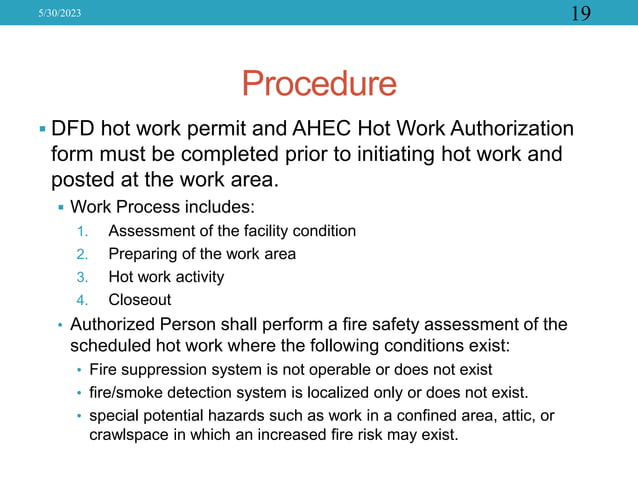 Hot Work | PPTX | Medical Health