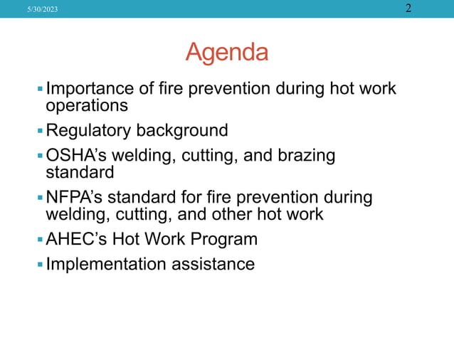 Hot Work | PPTX | Medical Health