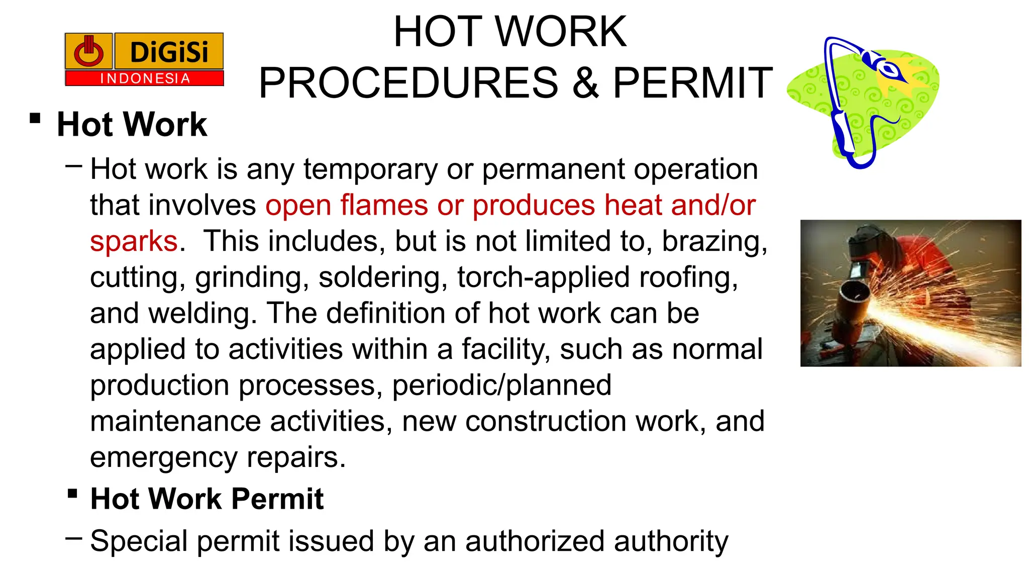 HOT WORK ASSESSOR AWARENESS TRAINING FOR WORKERS | PPTX