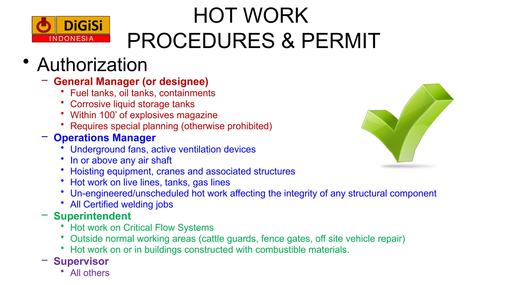 HOT WORK ASSESSOR AWARENESS TRAINING FOR WORKERS | PPTX