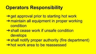 Conducting Hot Work Operations | PPTX