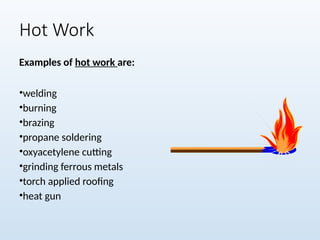HOT (Welding, cutting, grinding, brazing) WORK SAFETY | PPT