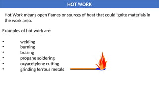 Hot work safety at construction and manufacturing sites | PPTX