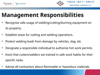 Training Hot Work Safety in the construction projects | PPTX