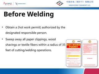 Training Hot Work Safety in the construction projects | PPTX