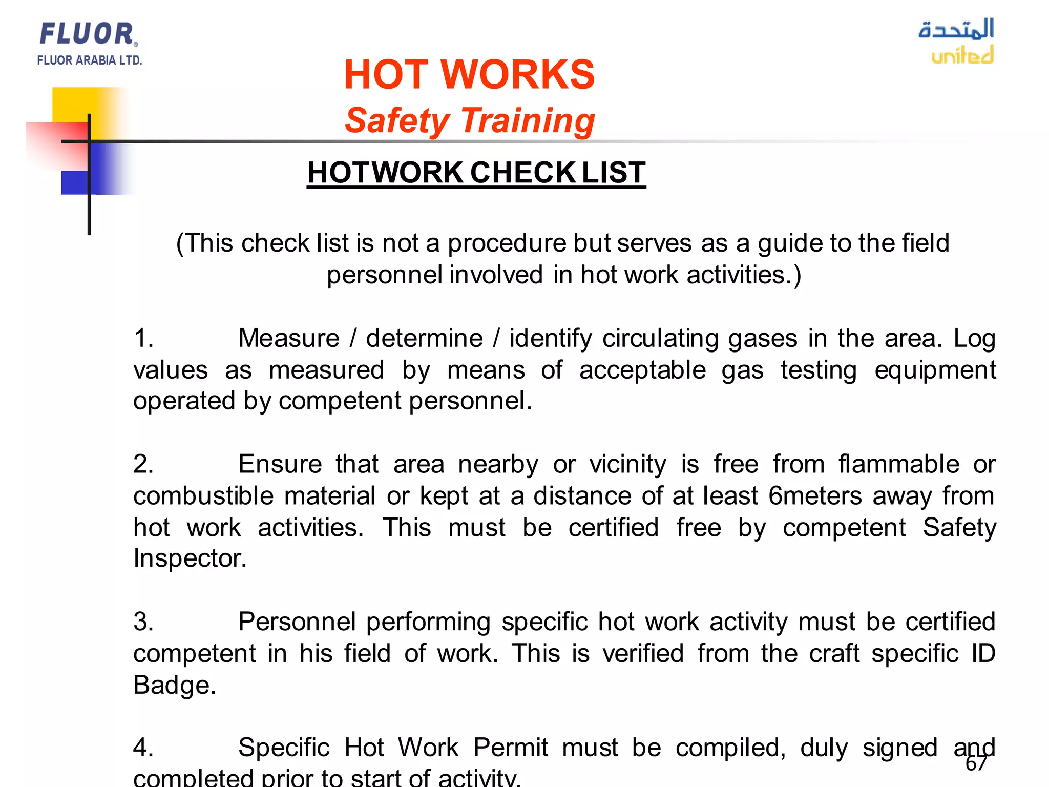 Hot Works Safety Training | PDF