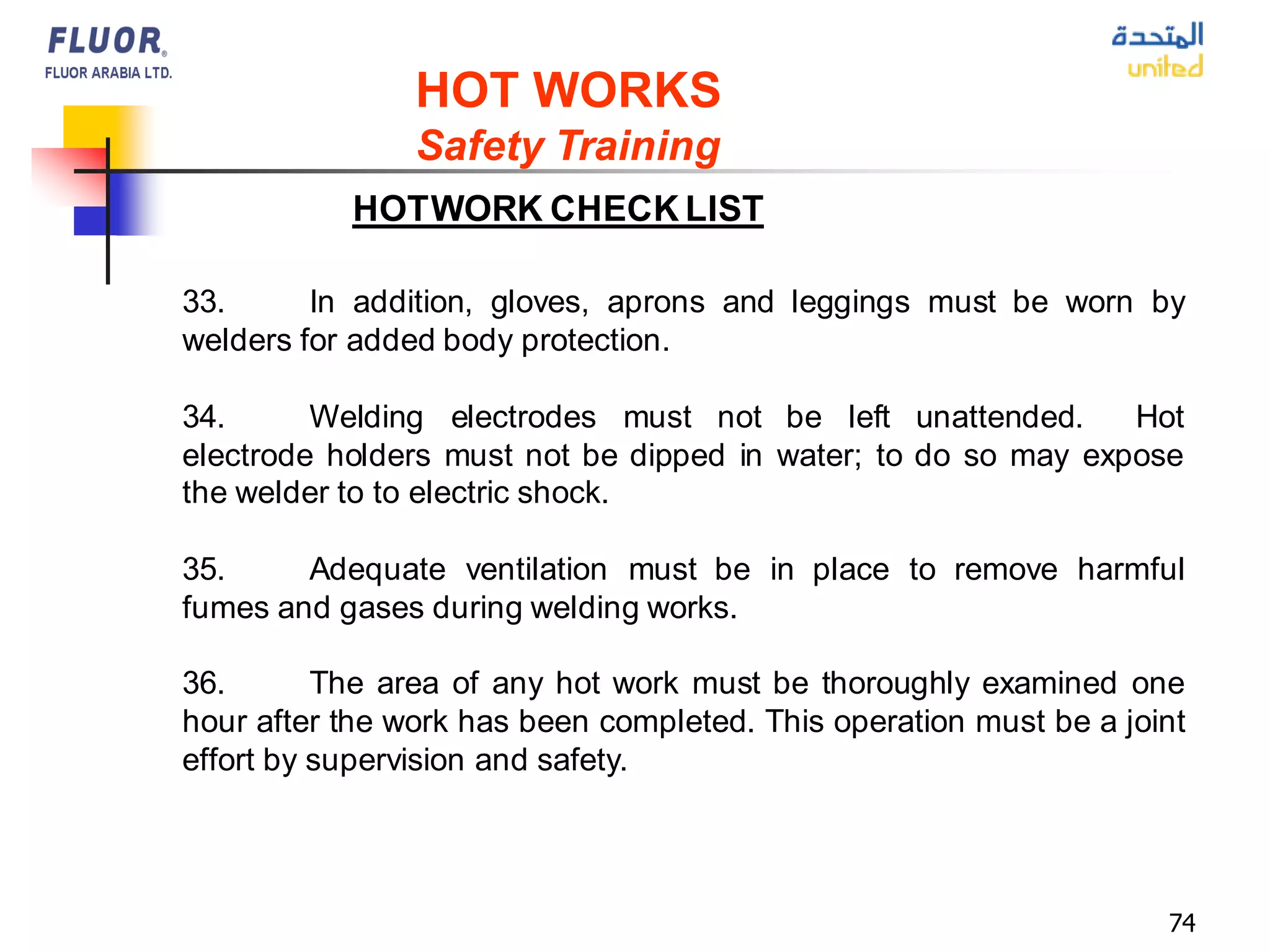 Hot Works Safety Training | PDF