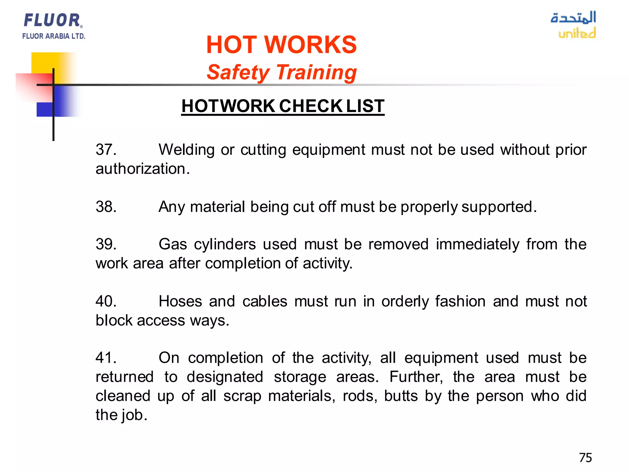 Hot Works Safety Training | PDF