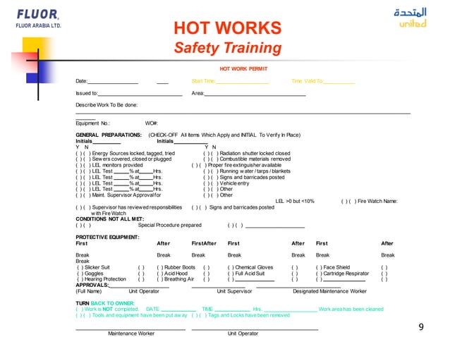 Hot Works Safety Training | PDF