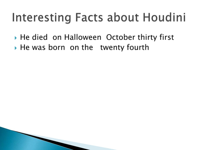 Houdini powerpointtemplate | PPT