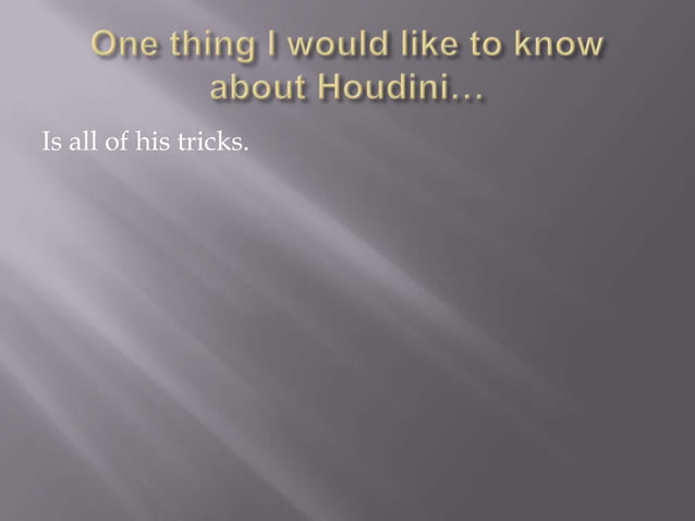 Houdini powerpointtemplate | PPT