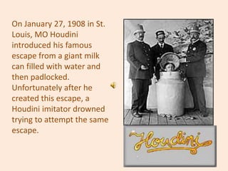 Harry Houdini : Master of Magic | PPSX