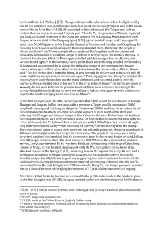 Hou Han Shu Chapter 117, Biography of the Western Qiang | PDF