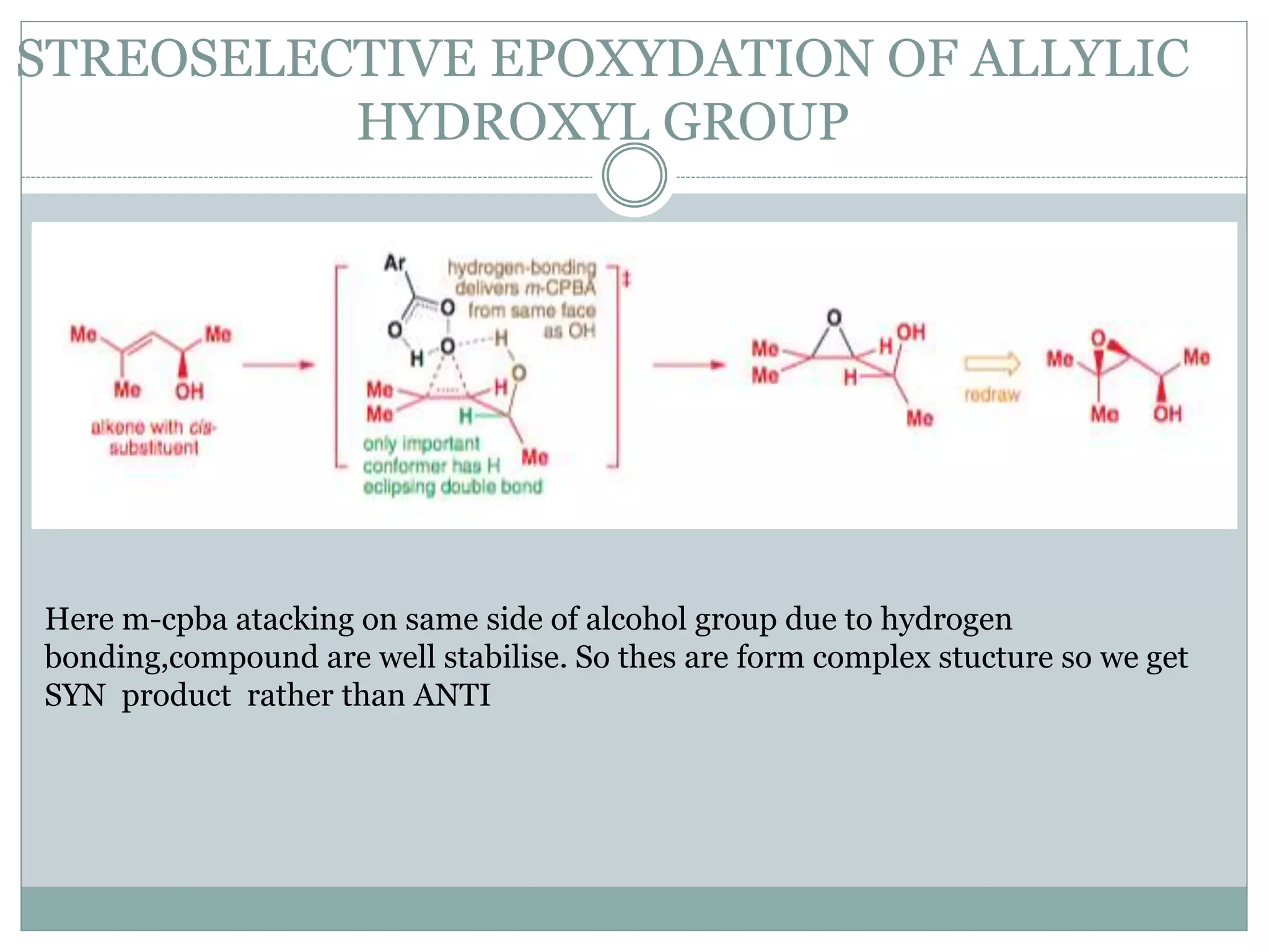 Houk model,diastereosectivity epoxydation | PPSX