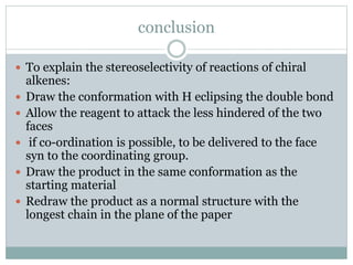 Houk model,diastereosectivity epoxydation | PPSX