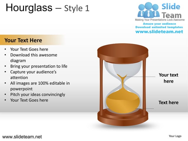 Hourglass design 1 powerpoint presentation templates. | PPT