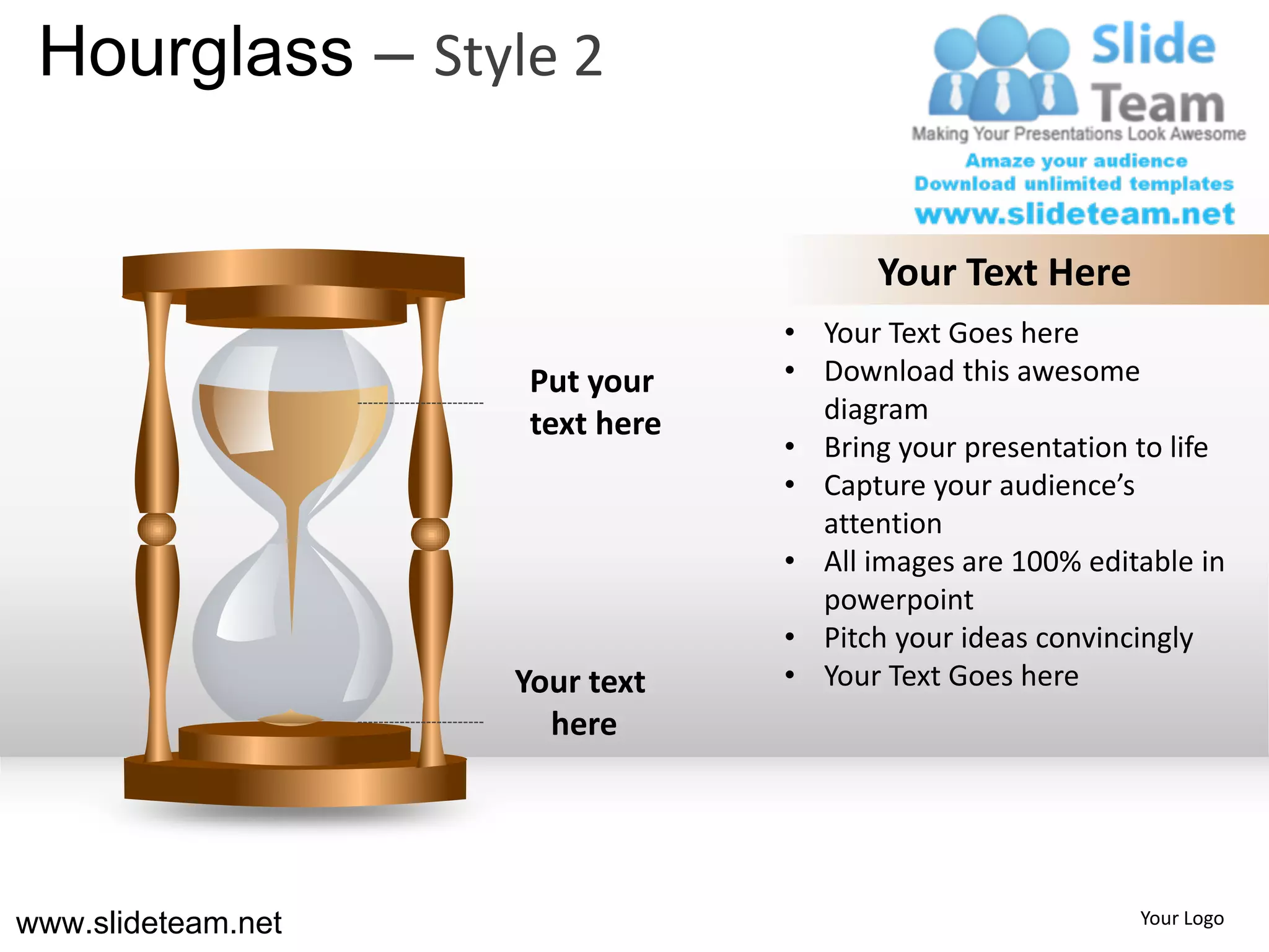 Hourglass design 2 powerpoint presentation templates. | PPT