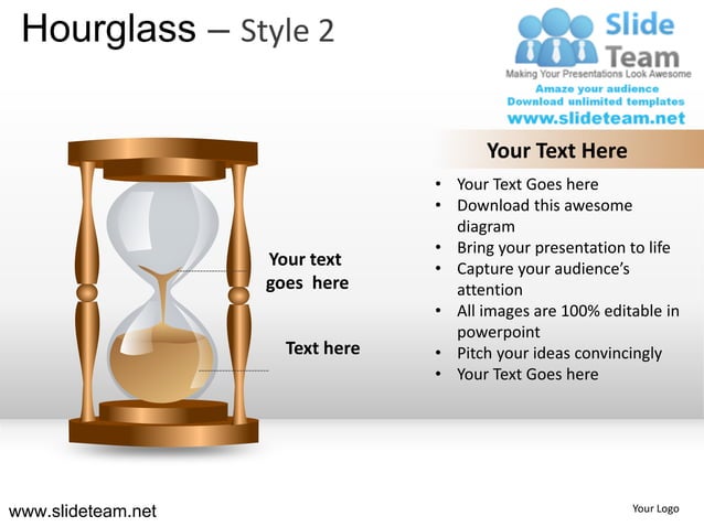 Hourglass design 2 powerpoint presentation templates. | PPT