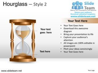 Hourglass design 2 powerpoint presentation templates. | PDF