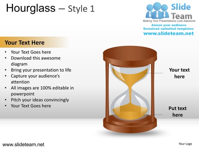 Hourglass style design 1 powerpoint ppt templates. | PDF