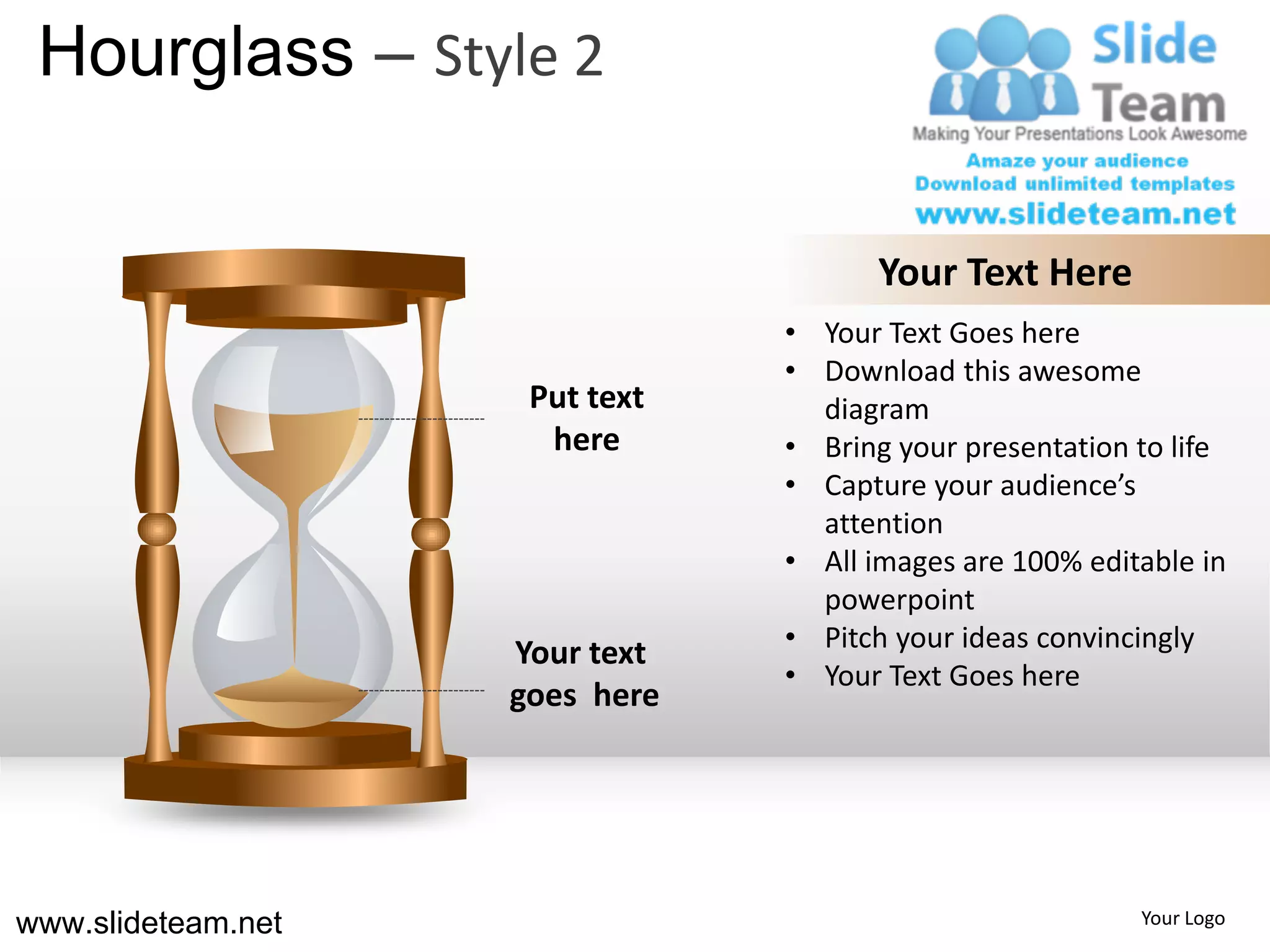 Hourglass style design 2 powerpoint ppt templates. | PPT