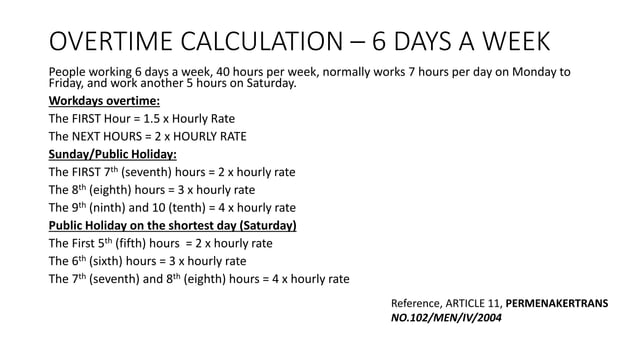 Hourly Rate and OT calculation | PPT