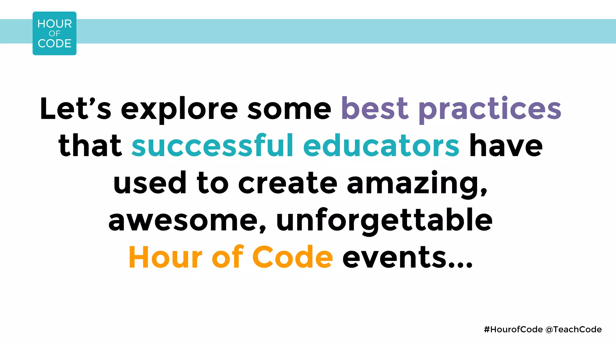 Hour of Code: Best Practices for Successful Educators | PDF
