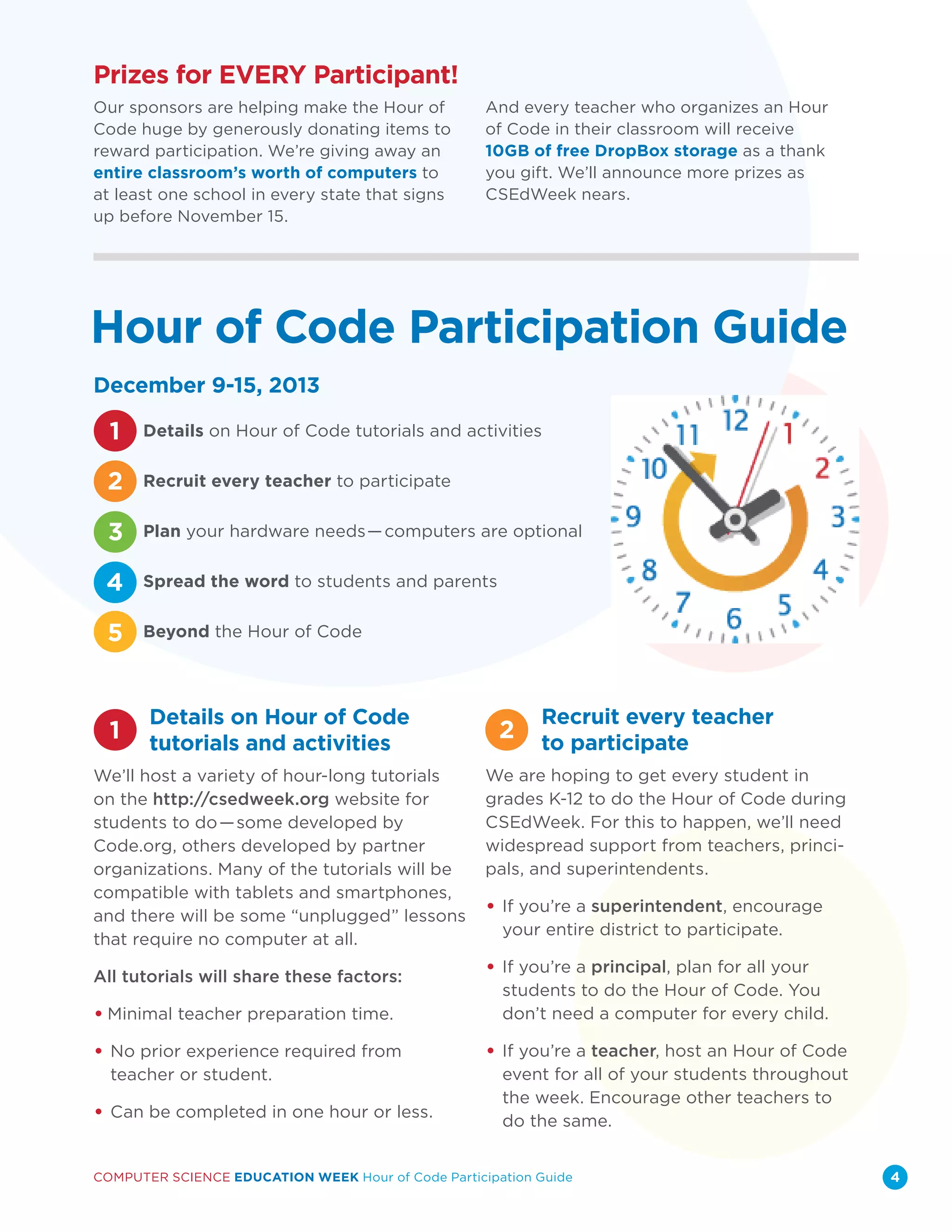 Hour of code handout for schools | PDF