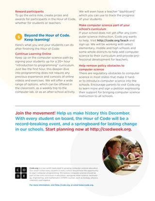 Hour of code handout for schools | PDF