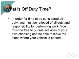 Hours of service regulations | PPT