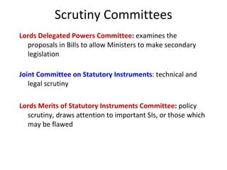 Understanding Secondary Legislation 29 November 2010 | PPT