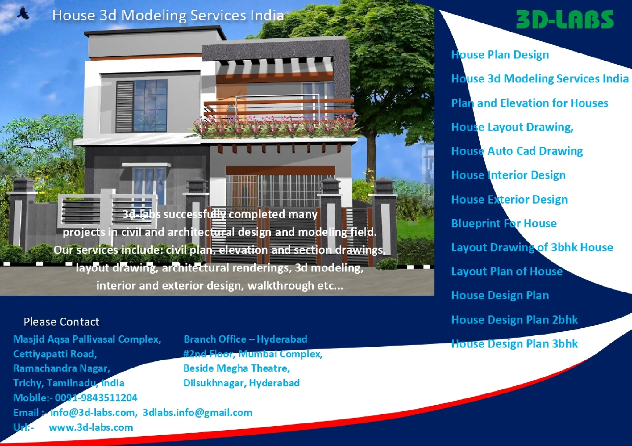 House 3d Modeling,layout drawing Services India.pdf