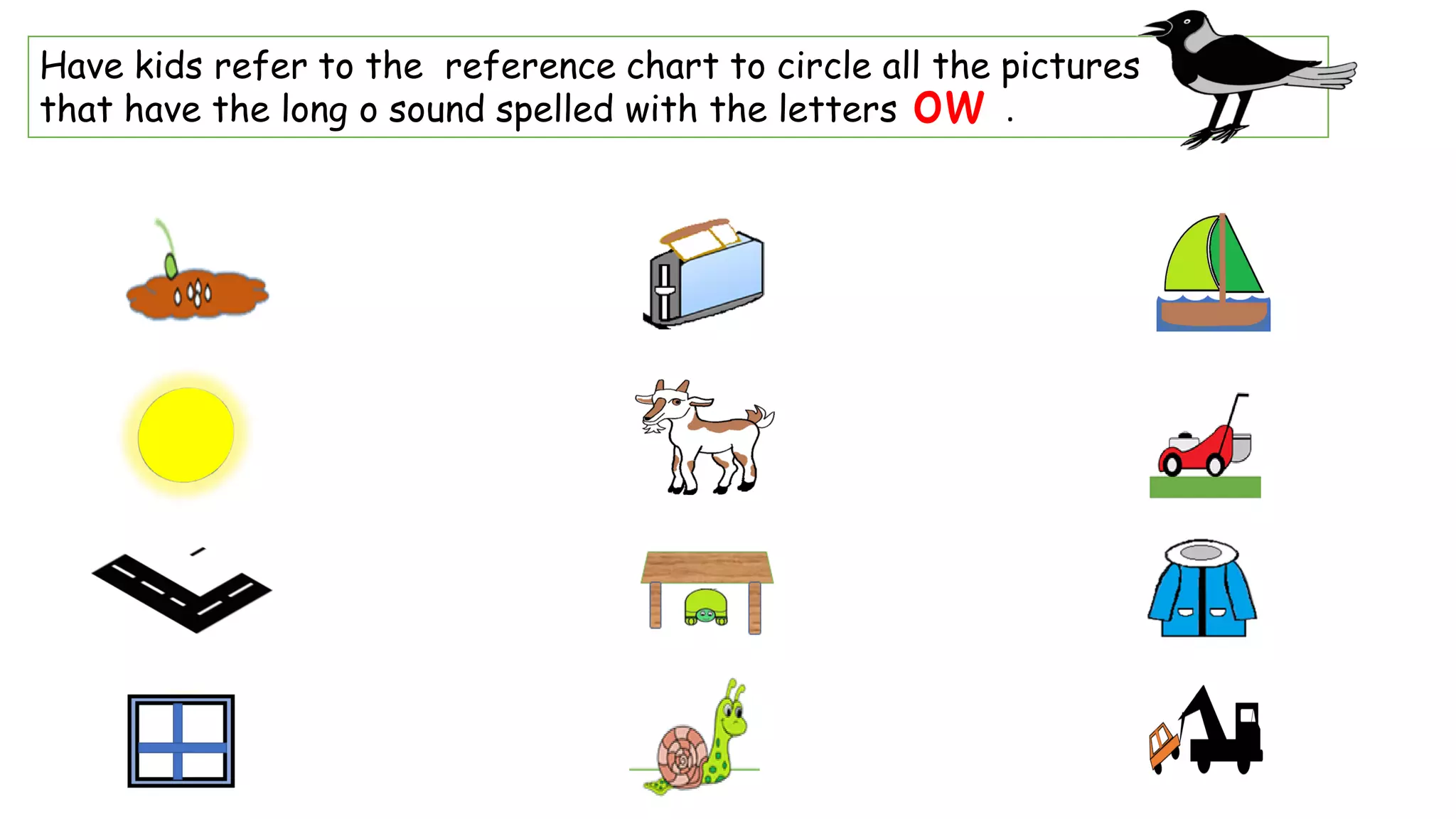Parents Welcome to #Teaching the Two Sounds of #ow: the Long o and the ...