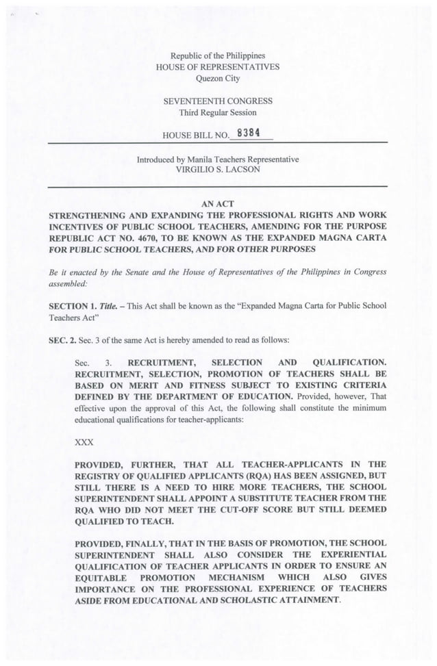 House bill by lacson | PDF