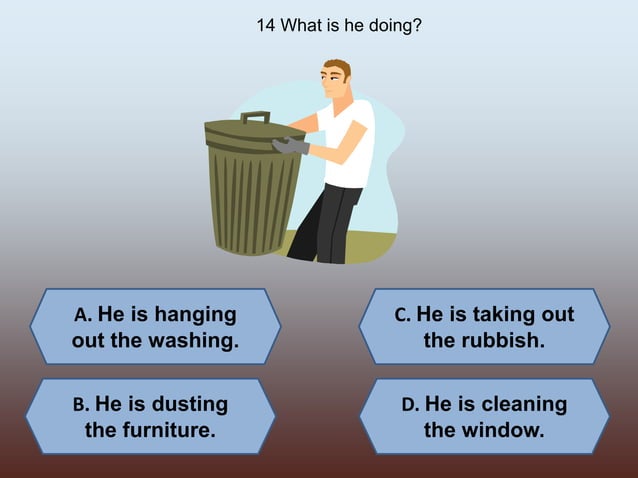 House Chores and Present Continuous Exercises | PPT | Bath and Shower ...