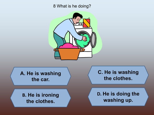 House Chores and Present Continuous Exercises | PPT | Bath and Shower ...