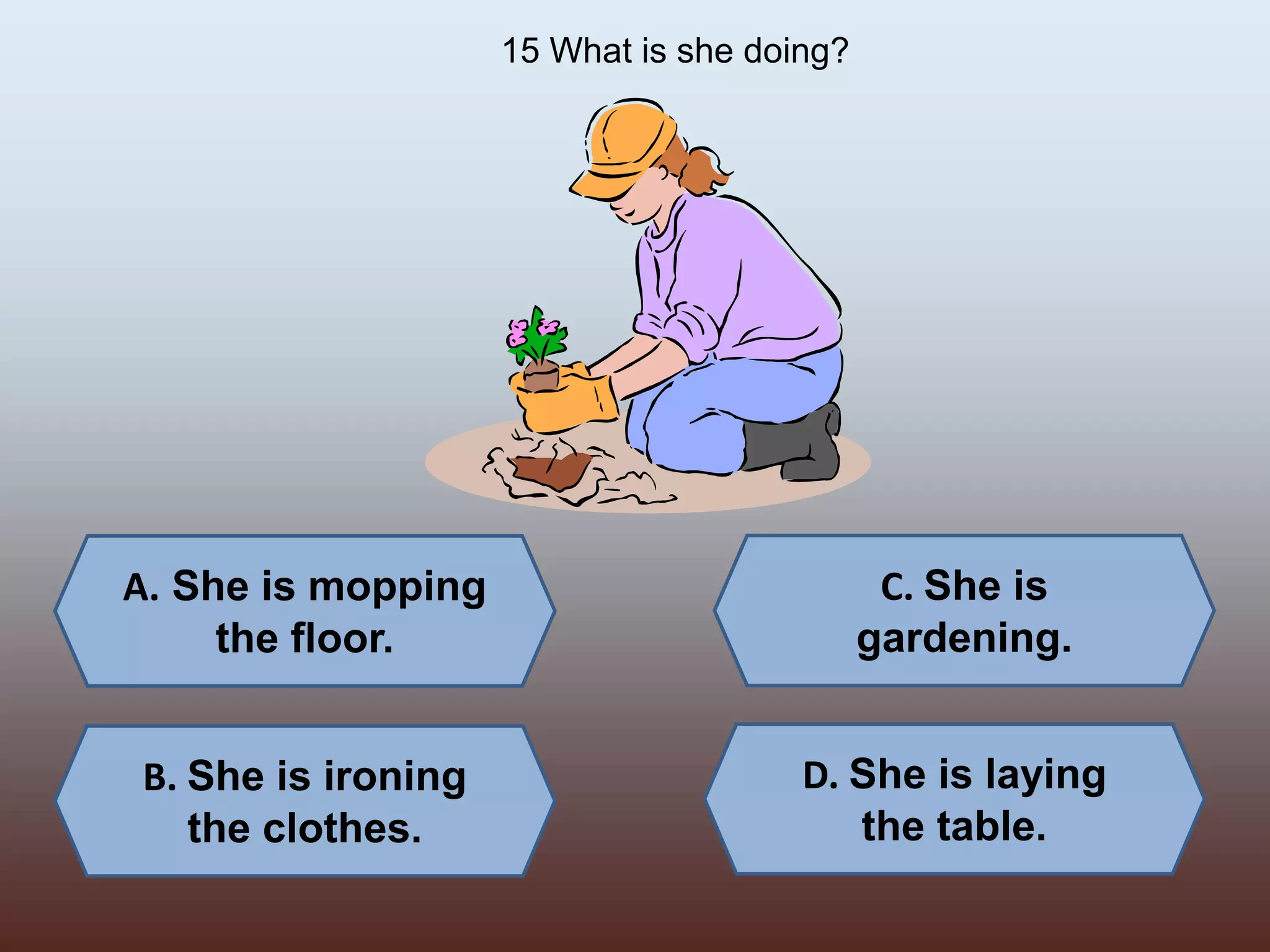 House Chores and Present Continuous Exercises | PPT