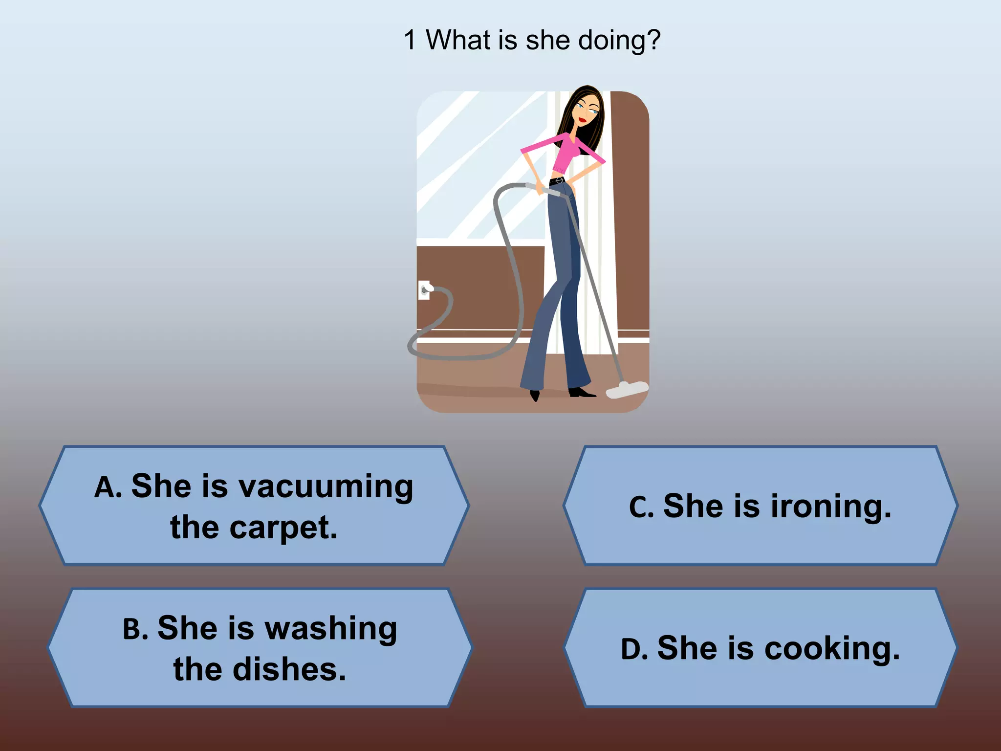 House Chores and Present Continuous Exercises | PPT