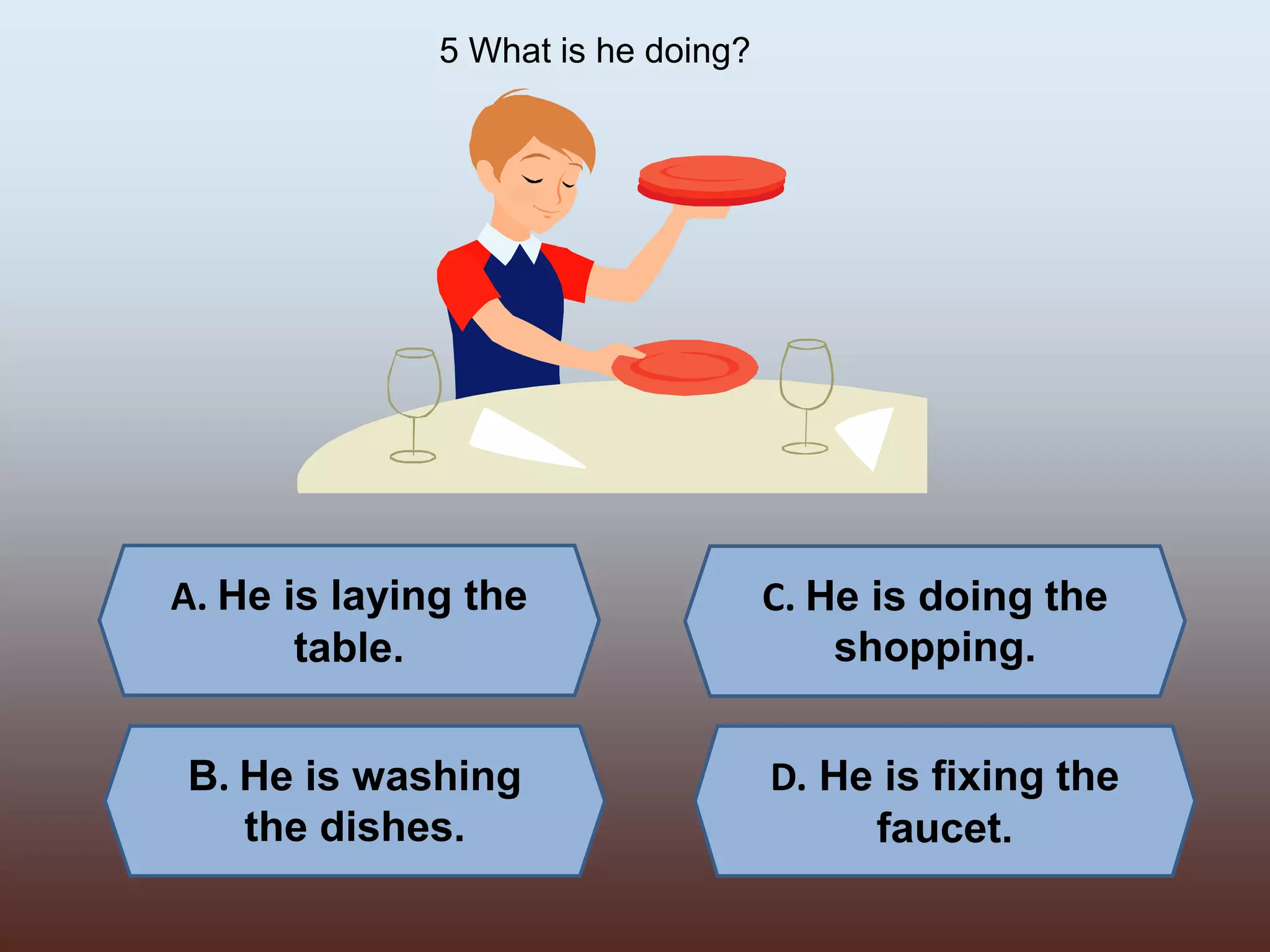 House Chores and Present Continuous Exercises | PPT