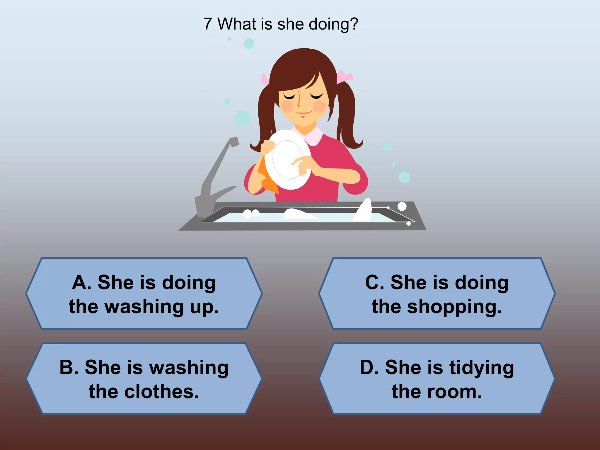 House Chores and Present Continuous Exercises | PPT