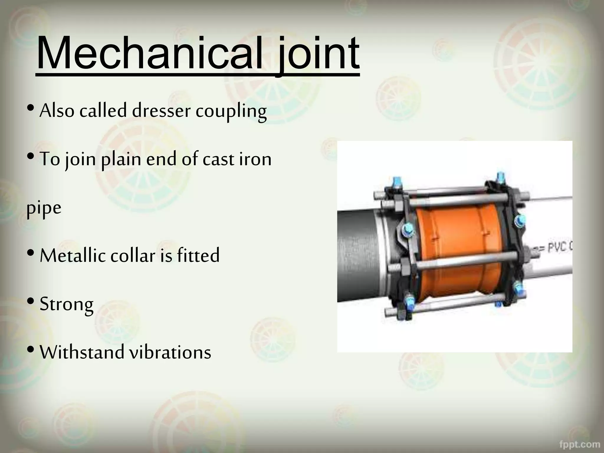 House connection from mains, laying and joints in pipes | PPTX