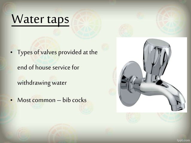 House connection from mains, laying and joints in pipes | PPTX | Water ...