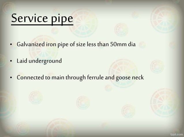 House connection from mains, laying and joints in pipes | PPTX | Water ...