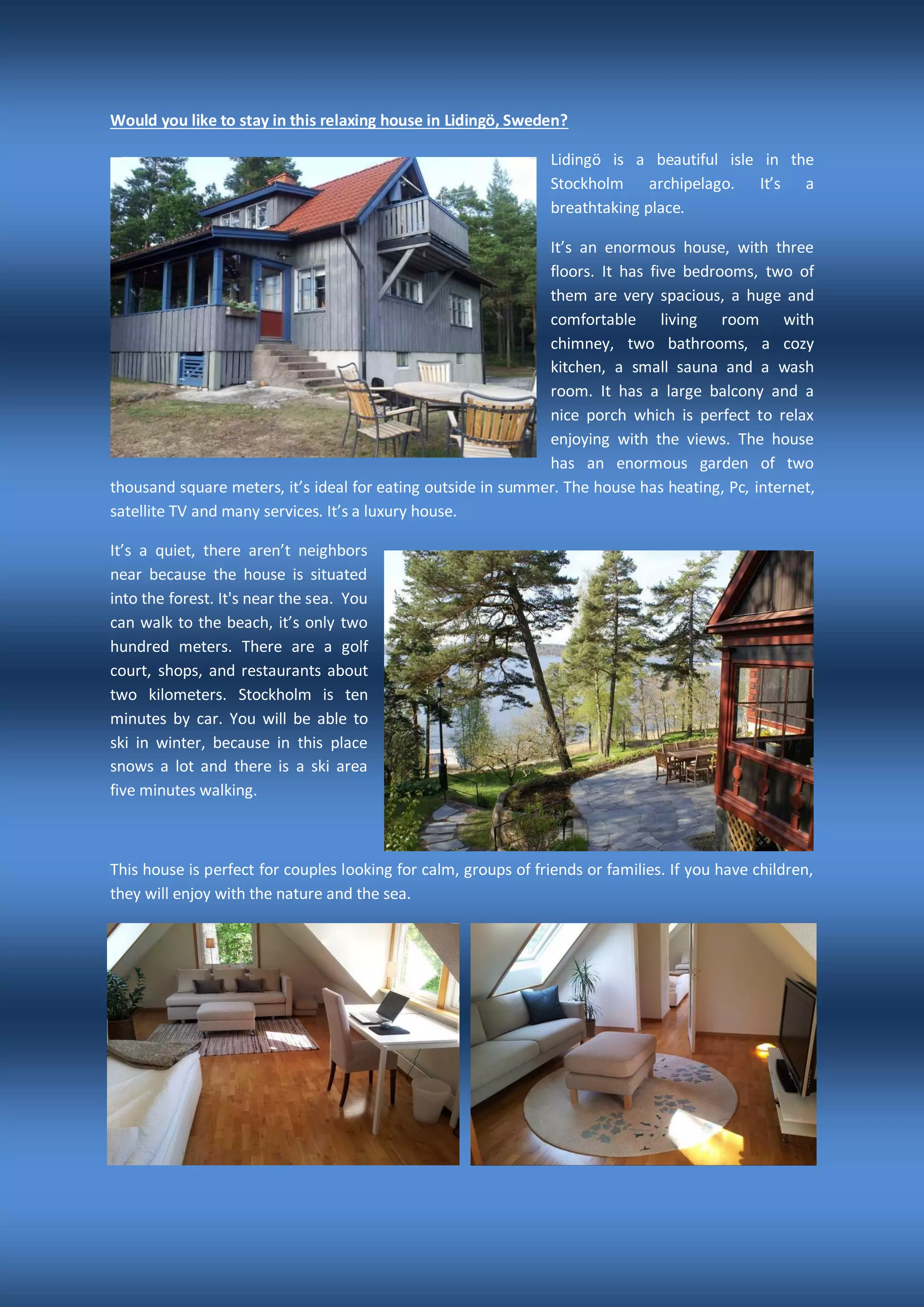 House descriptions int1ºe | PDF