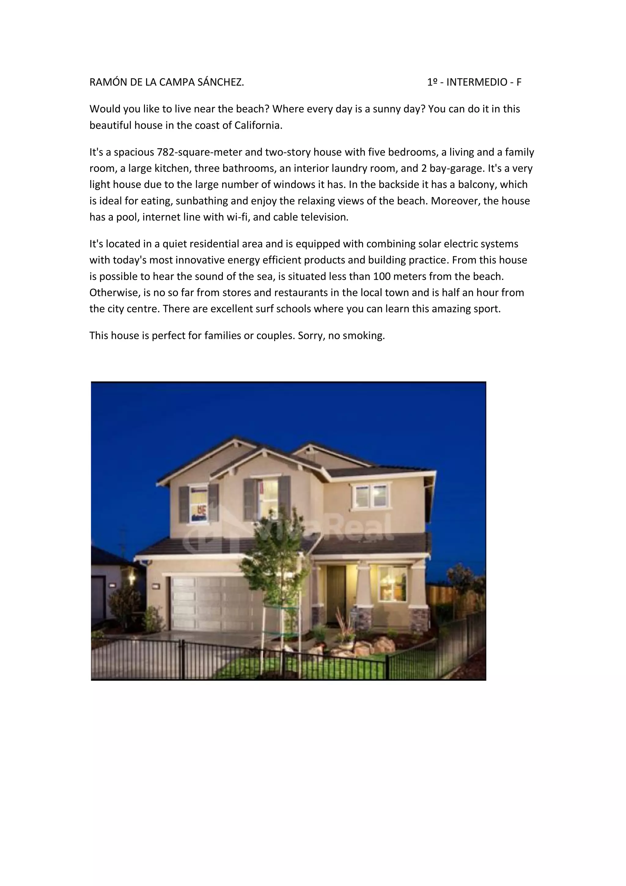 House descriptions int1ºf g | PDF | Houses | Real Estate