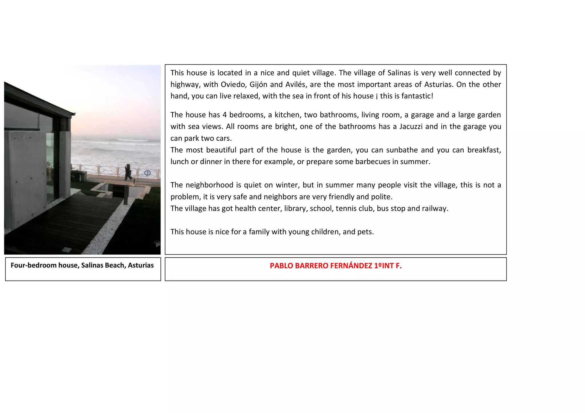 House descriptions int1ºf g | PDF | Houses | Real Estate