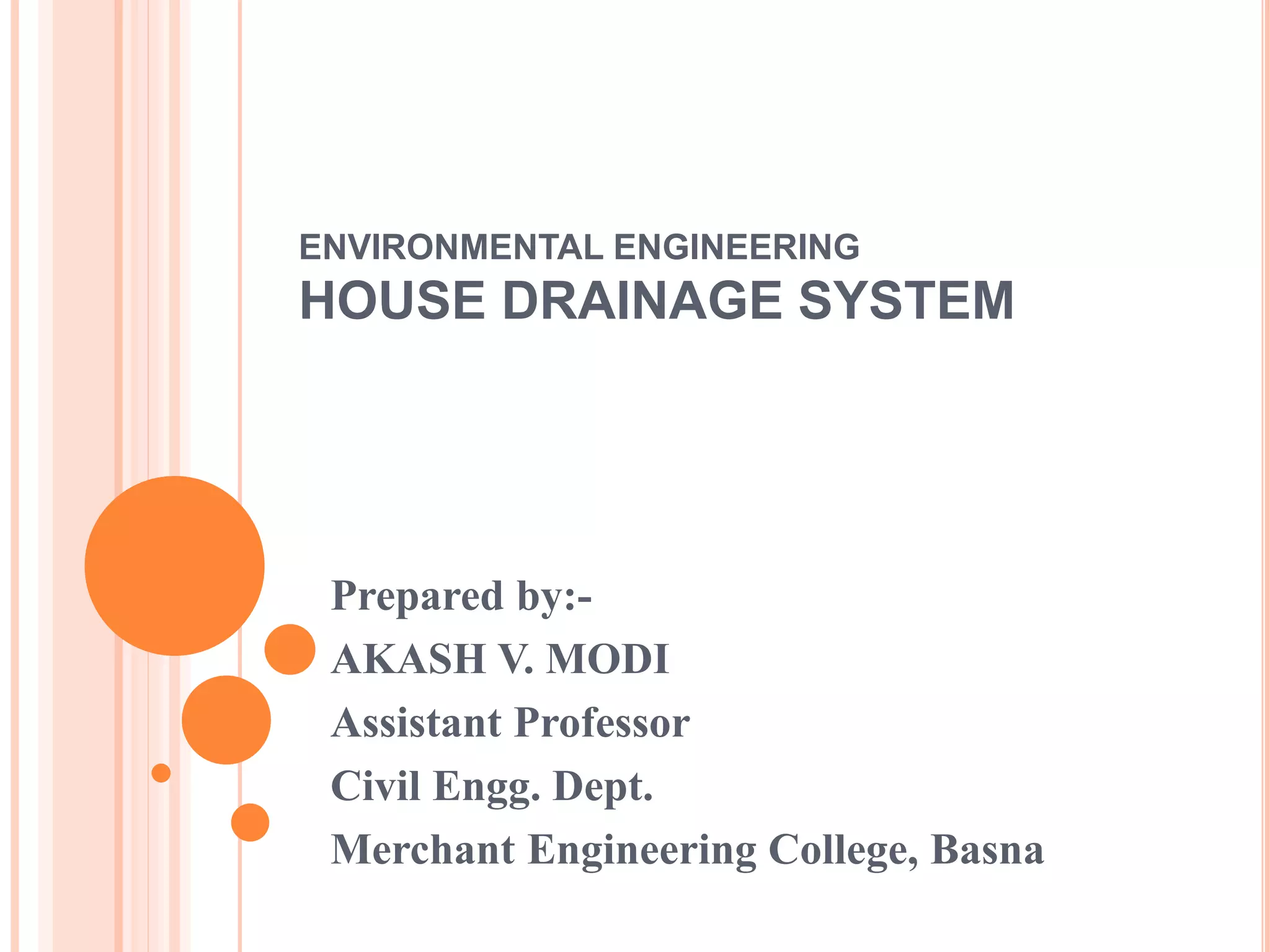 House drainage system | PPTX
